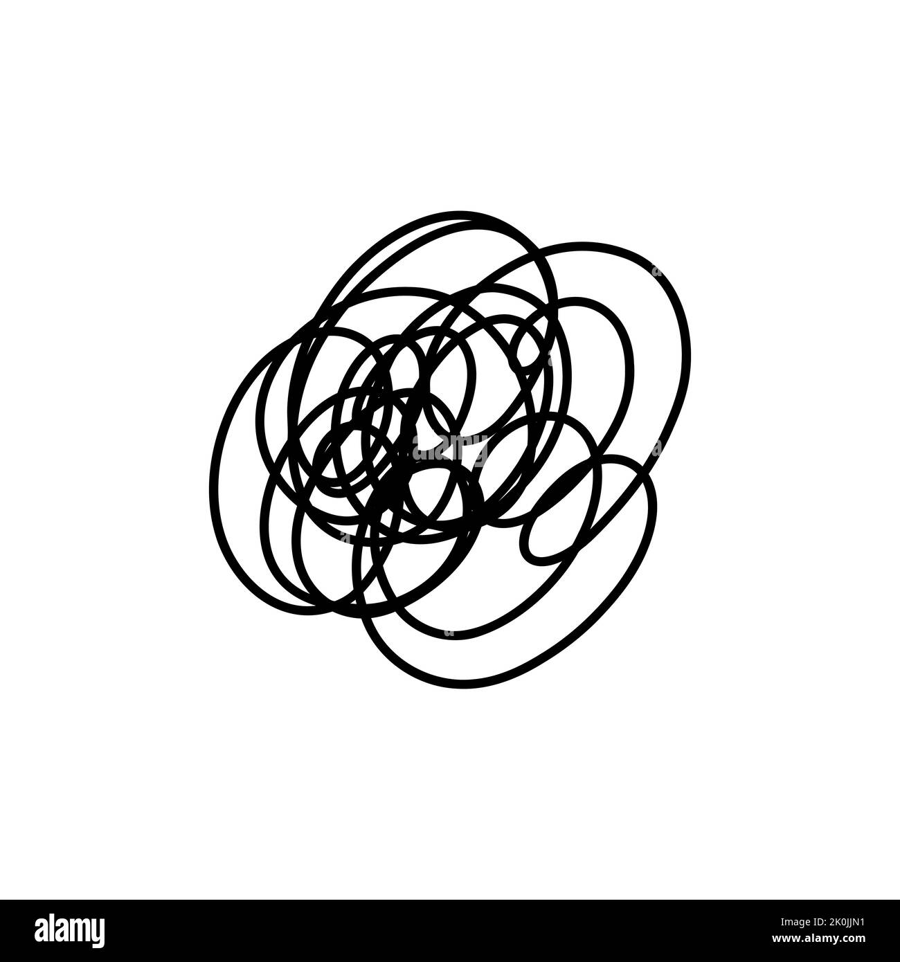 Complex line. Complicated way. Messy ball concept. Loading idea vector ...