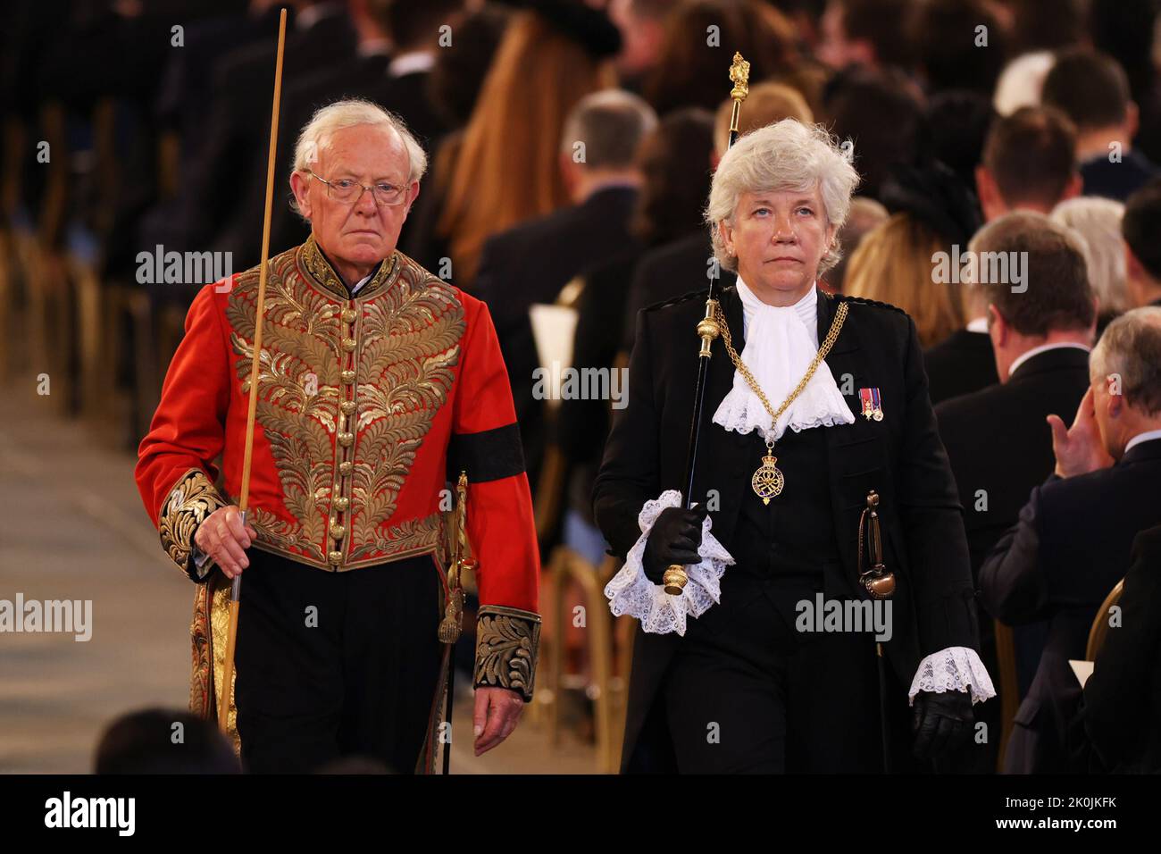 Lady Usher of the Black Rod, Sarah Clarke at Westminster Hall, London ...