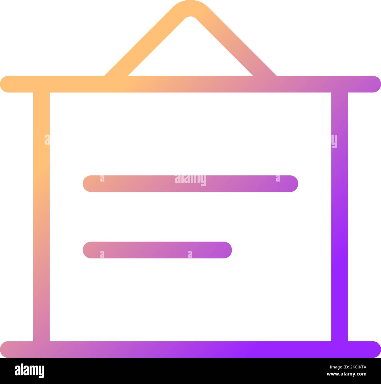 Projection screen for presentation pixel perfect gradient linear ui icon Stock Vector Image ...