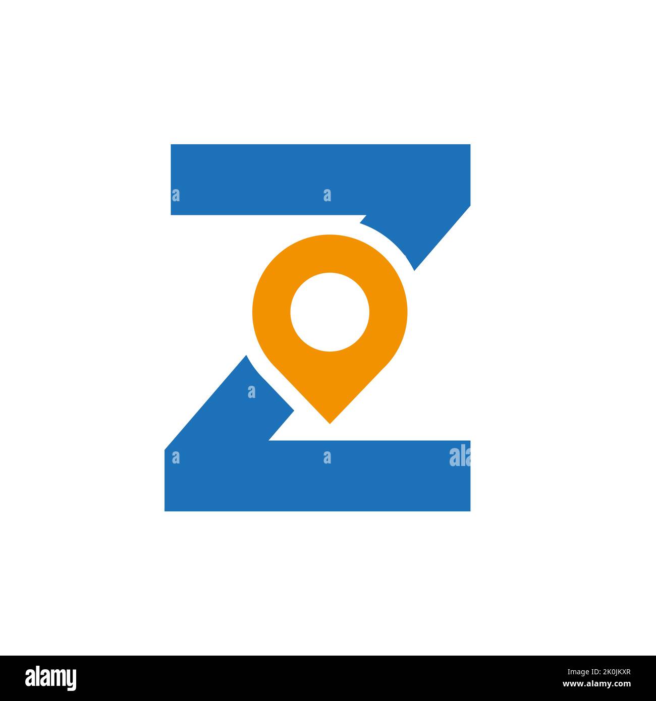 Letter Z Location Logo Design Sign. Location Icon Concept With Alphabet ...