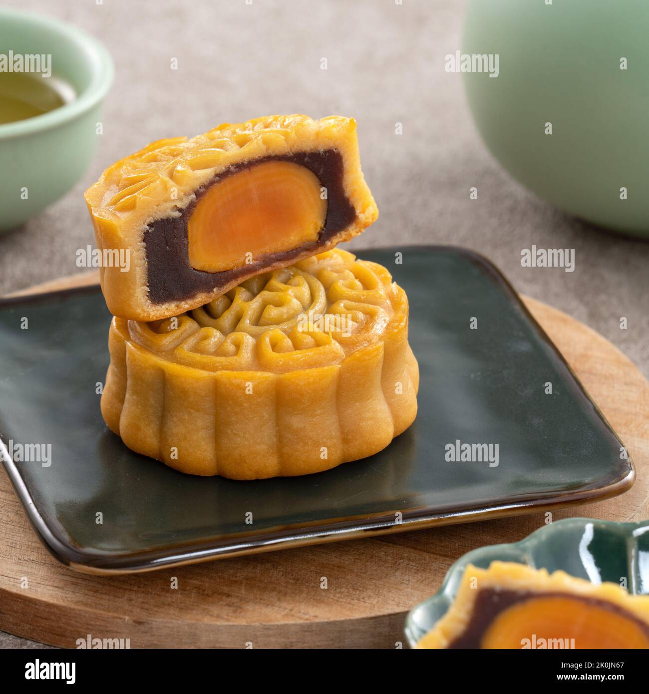 Delicious Cantonese moon cake for Mid-Autumn Festival food mooncake on ...
