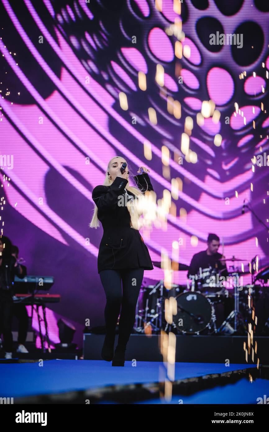 Thun, Switzerland. 10th, September 2022. The Swiss singer and ...