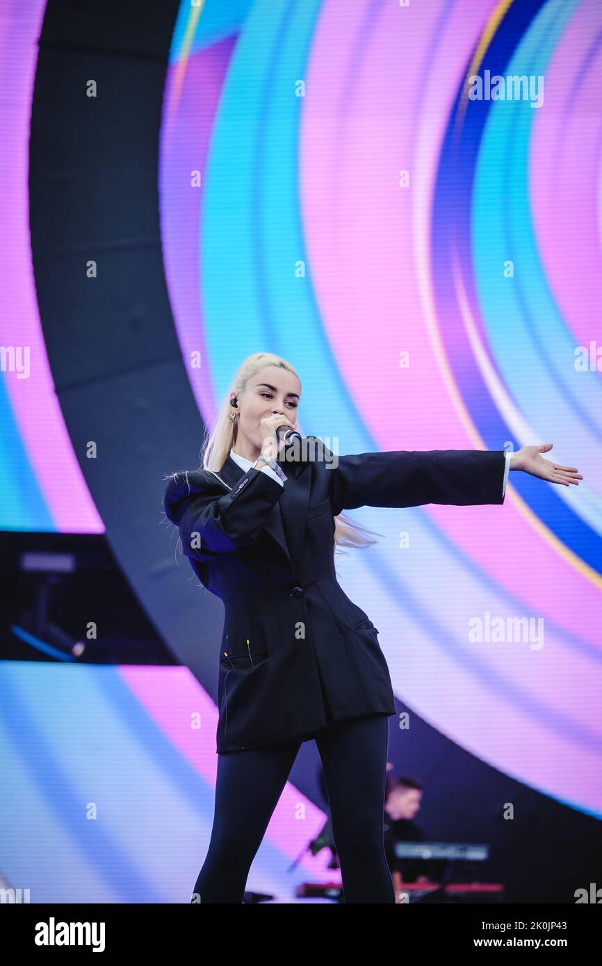 Thun, Switzerland. 10th, September 2022. The Swiss singer and ...