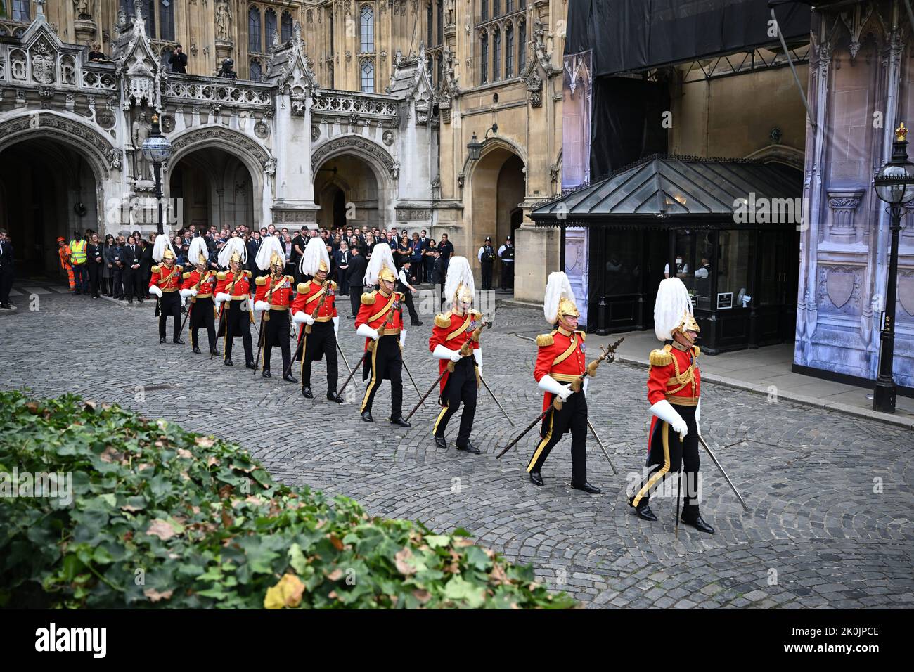 The King's Body Guard of the Gentlemen at Arms ahead of the arrival of ...