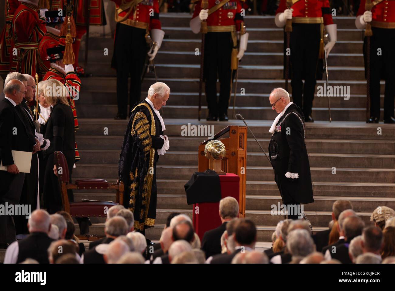 Speaker of the House of Lords Lord McFall of Alcluith arrives at ...