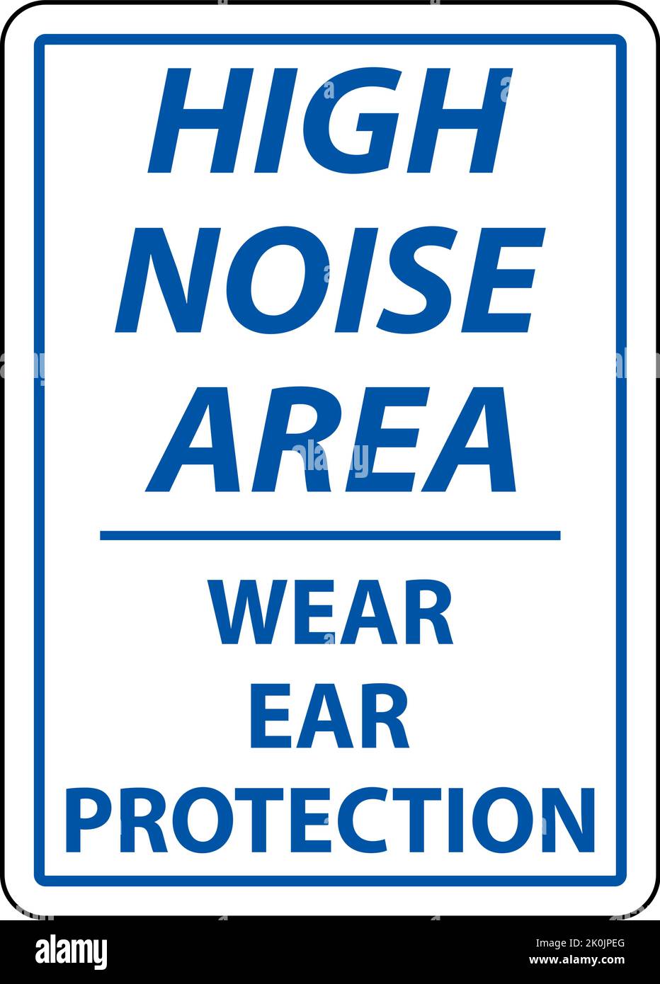 High Noise Wear Ear Protection Sign On White Background Stock Vector ...