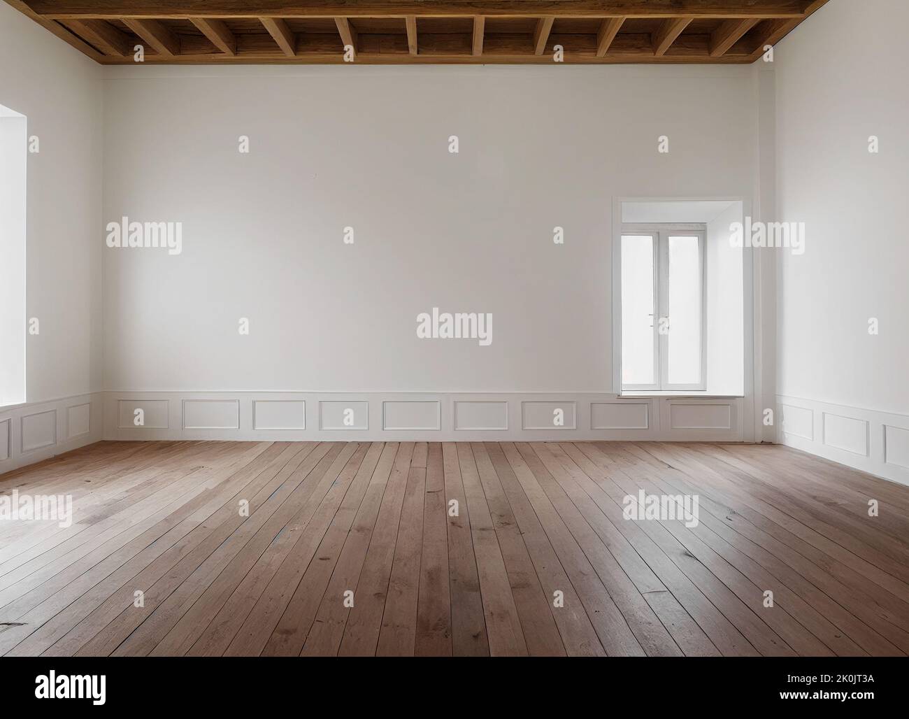 The interior of an empty room 3D rendering Stock Photo - Alamy