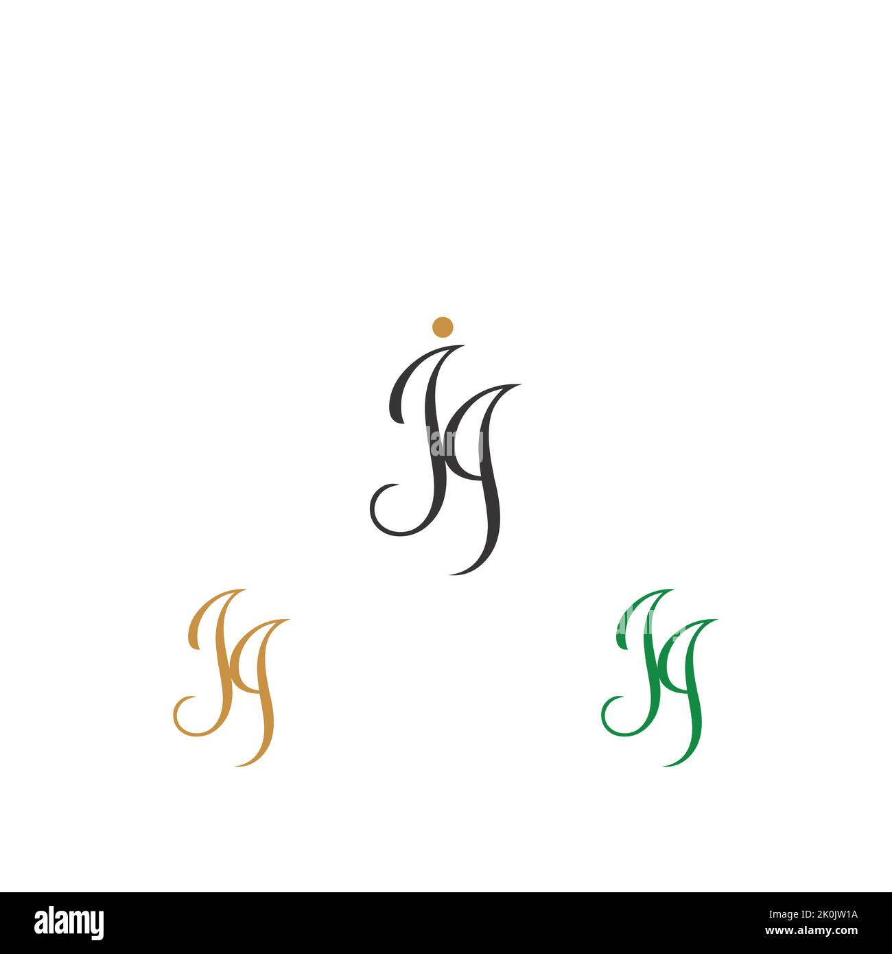 HJ, JH, H AND J Abstract initial monogram letter alphabet logo design ...