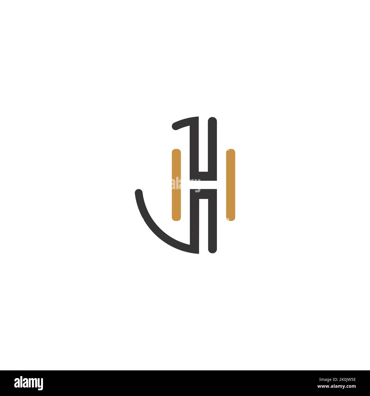 HJ, JH, H AND J Abstract initial monogram letter alphabet logo design ...