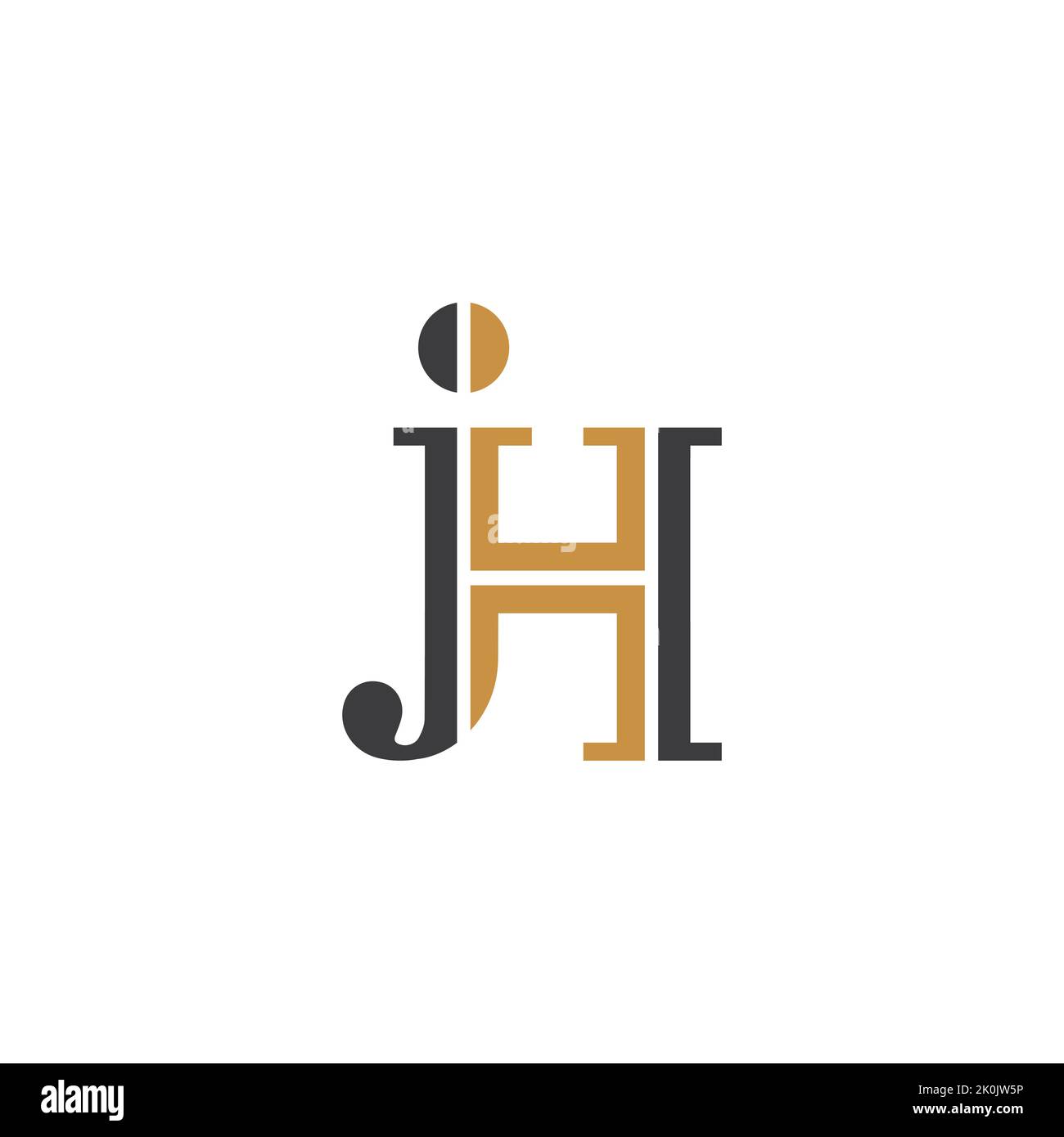 HJ, JH, H AND J Abstract initial monogram letter alphabet logo design ...