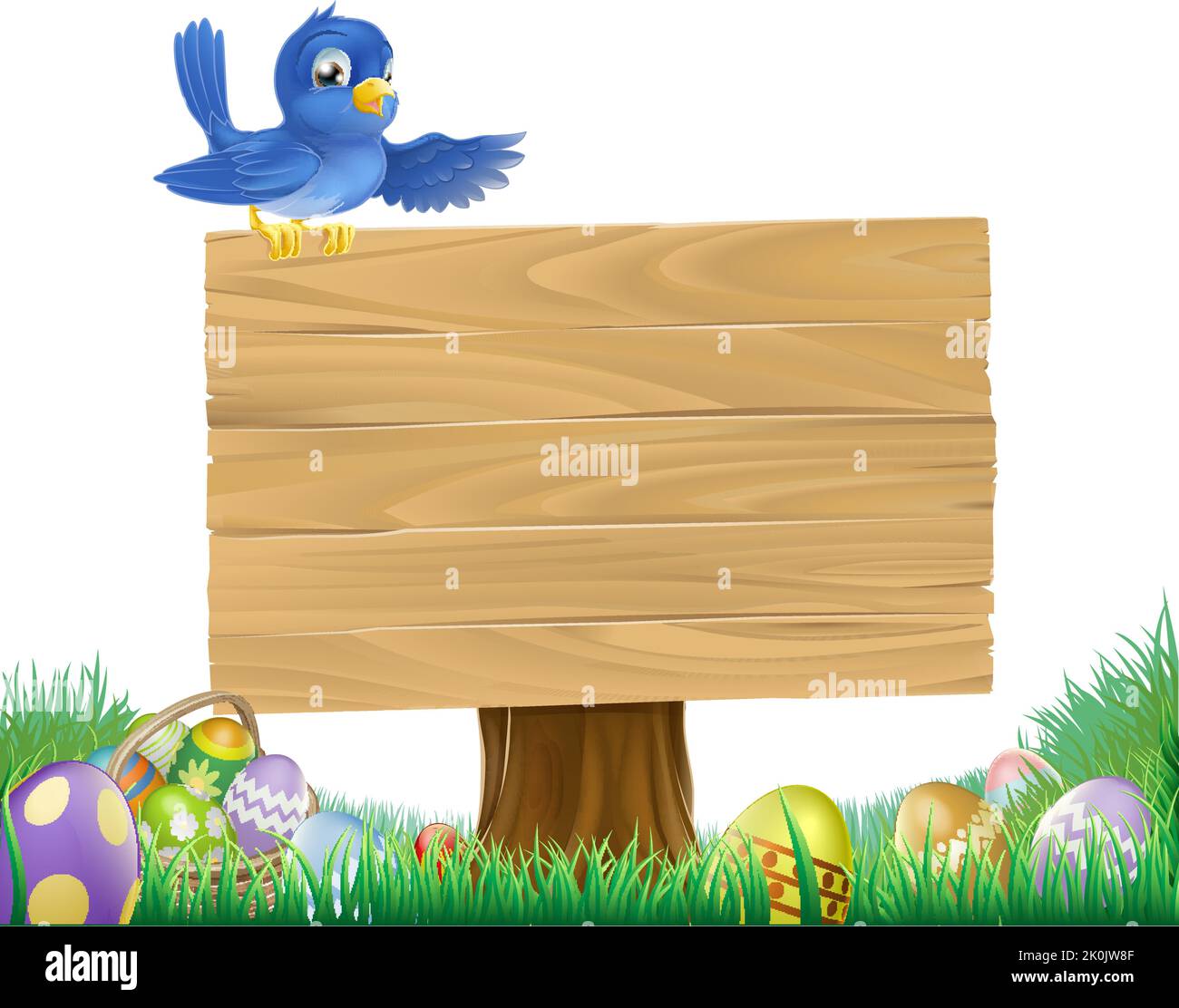 Easter Bluebird Bird Cartoon Wooden Sign Stock Vector Image & Art - Alamy