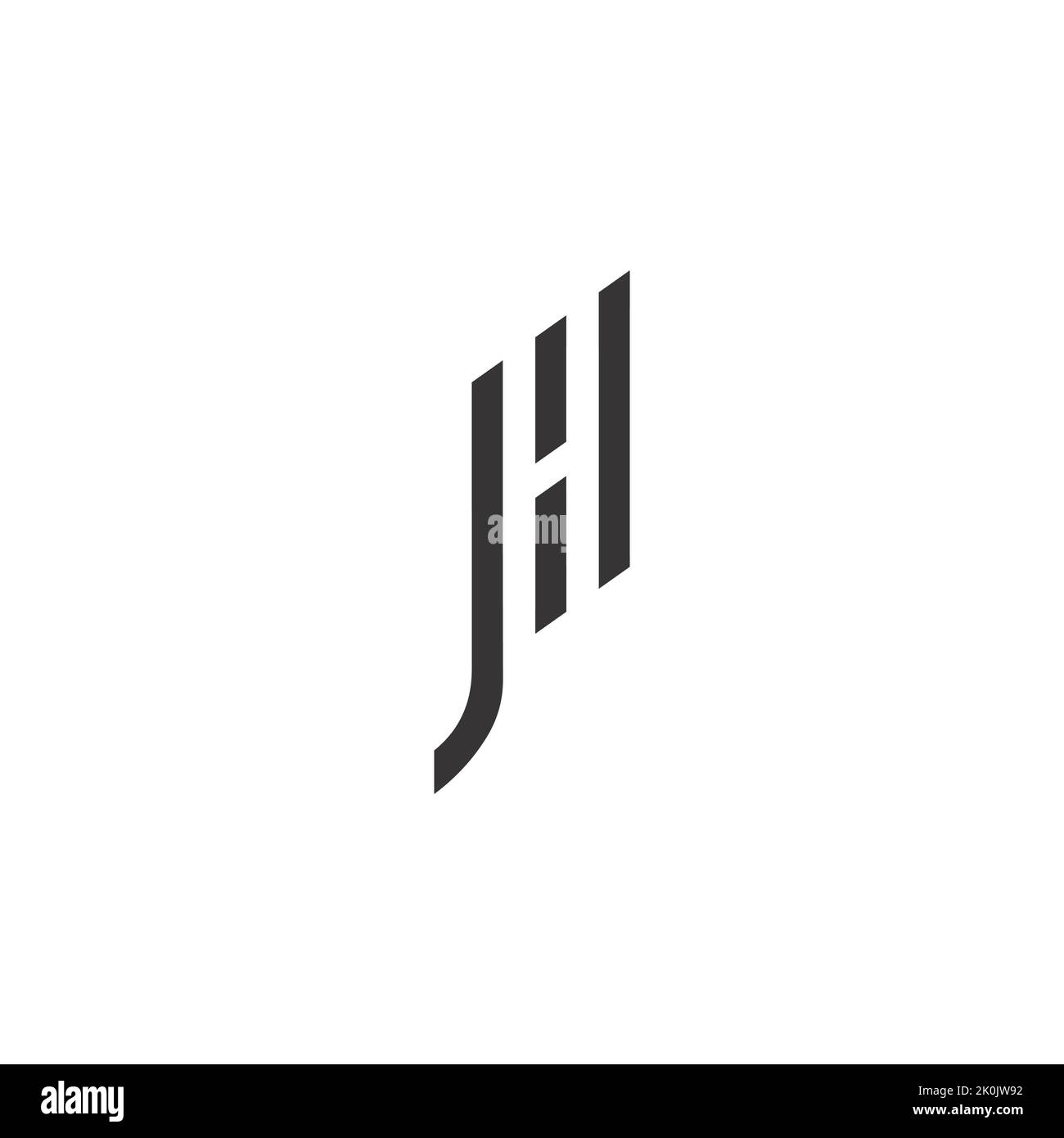 HJ, JH, H AND J Abstract initial monogram letter alphabet logo design ...
