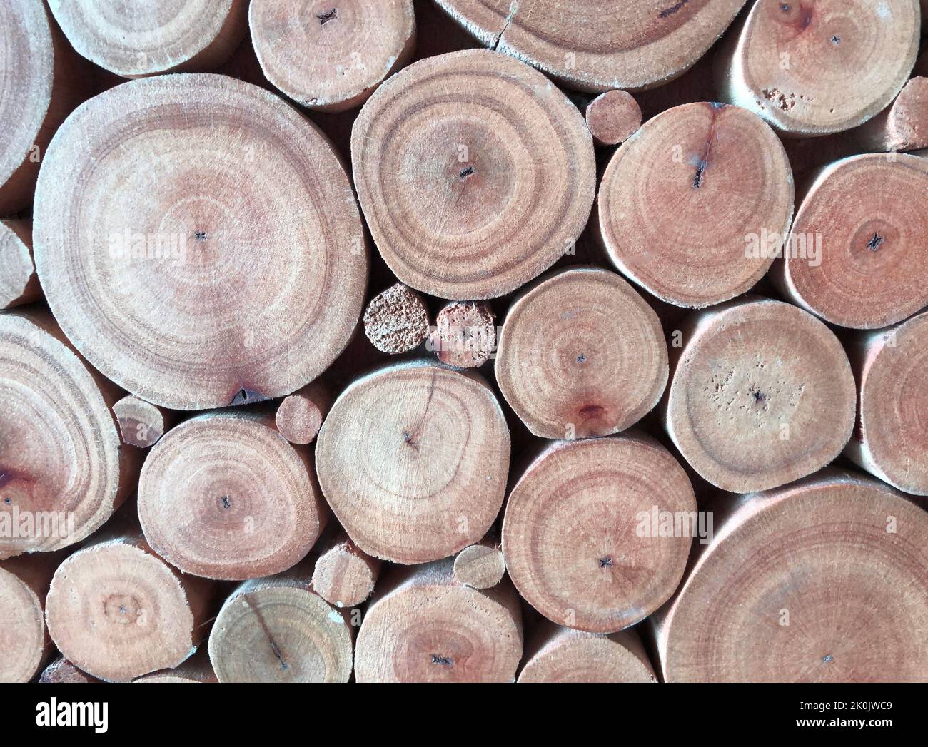 Pile of wood logs ready for winter Stock Photo - Alamy