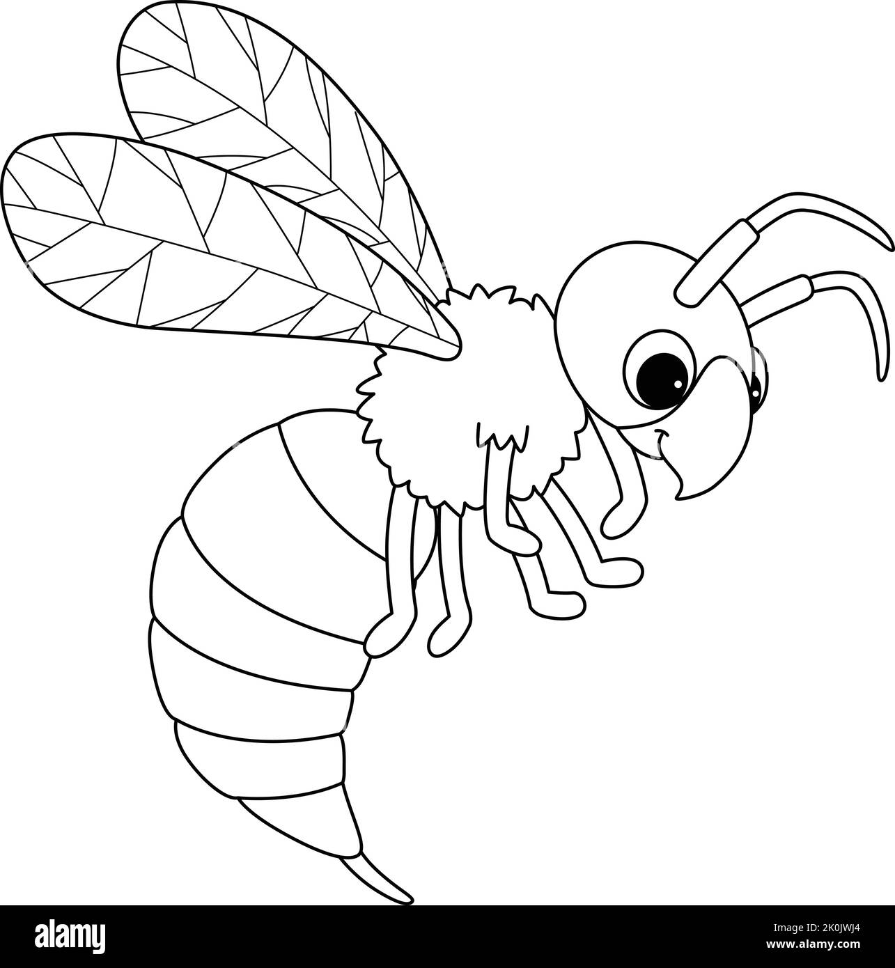 Hornet Animal Isolated Coloring Page for Kids Stock Vector Image & Art ...
