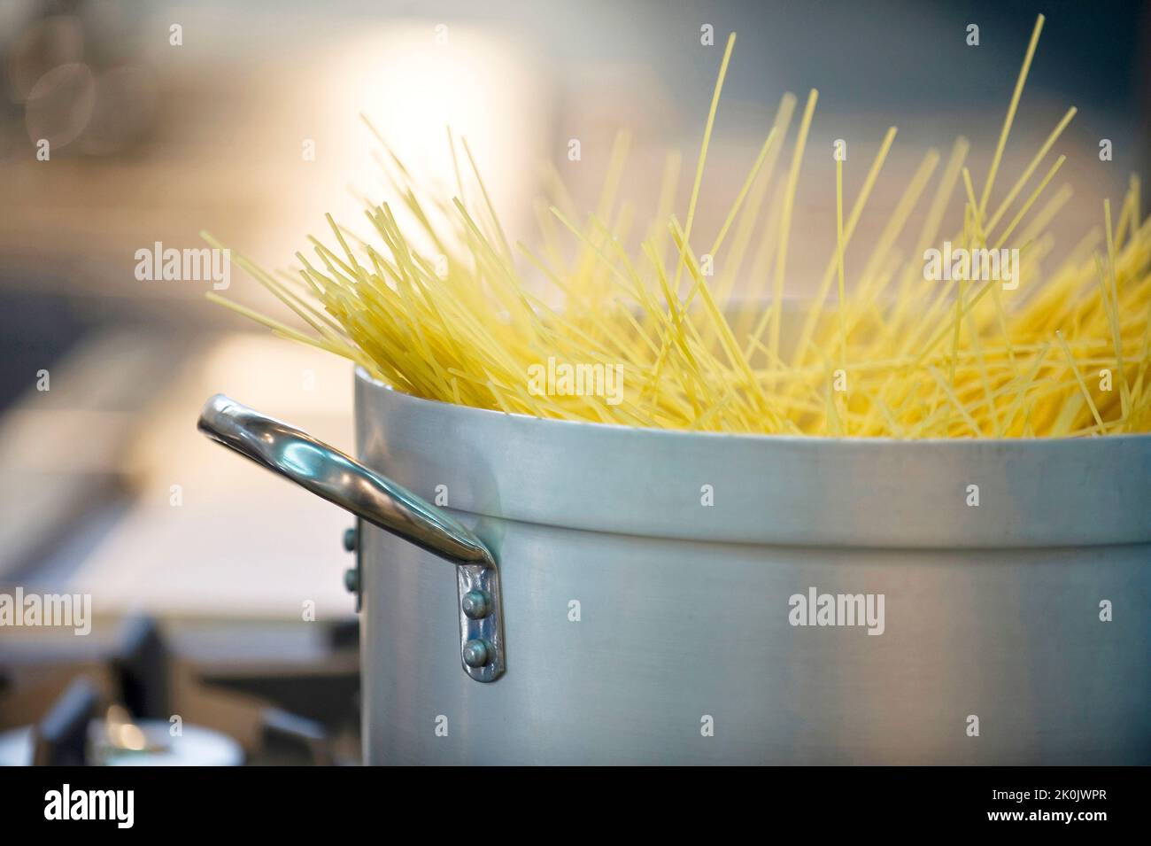 Spaghetti cooking, Italy, Europe Stock Photo - Alamy