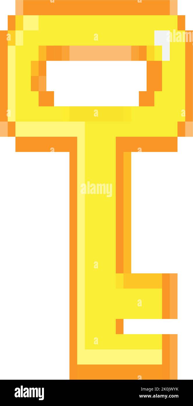 pixel key icon Stock Vector Image & Art - Alamy