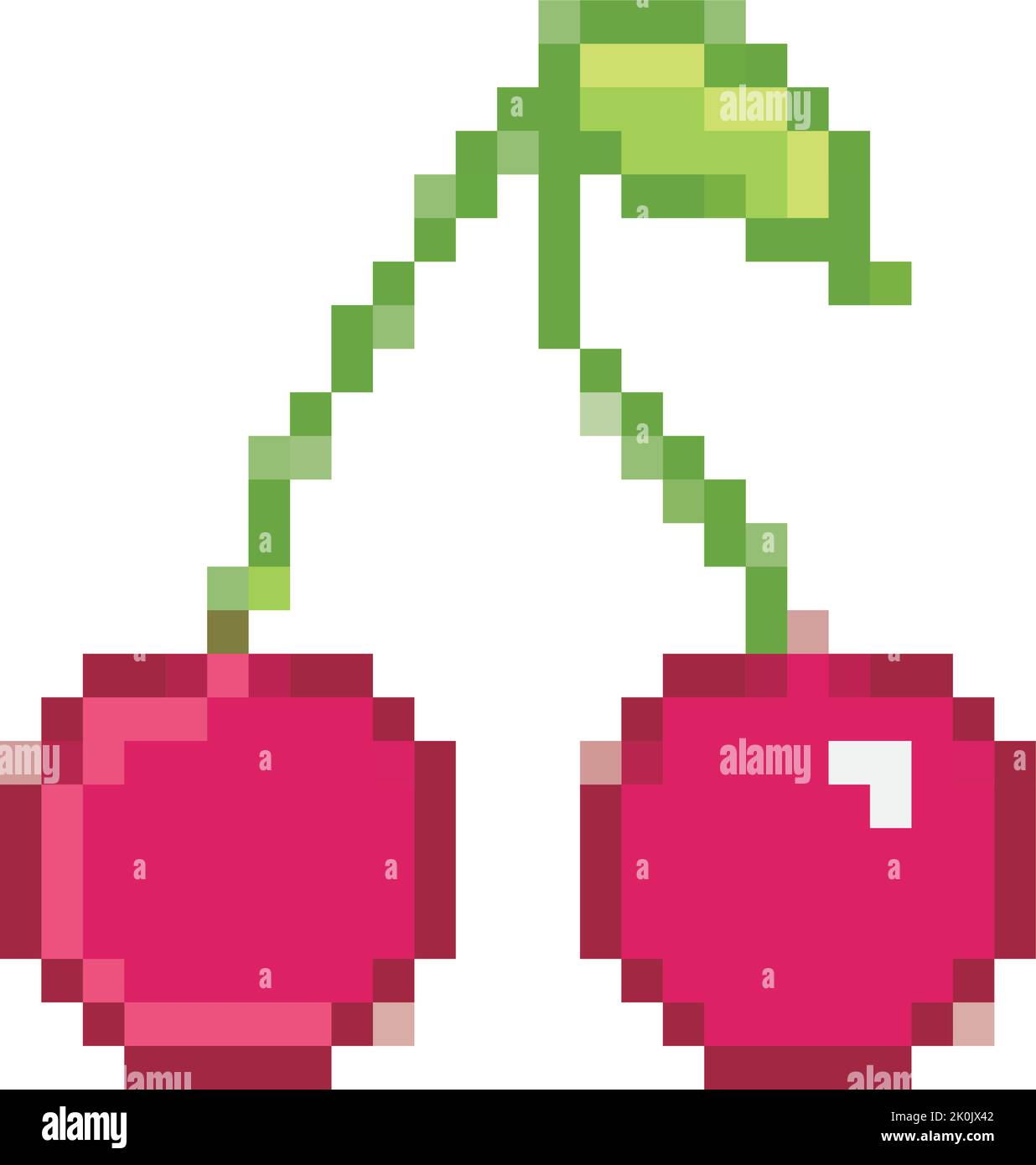 Pixel art cherry Cut Out Stock Images & Pictures - Alamy