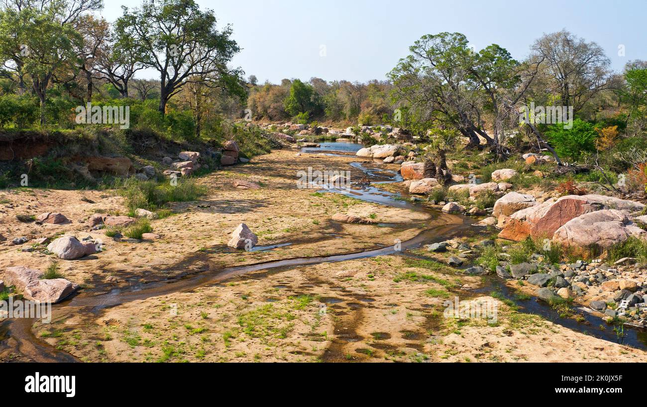 Sabie River Landscape, Kruger National Park, Mpumalanga, South Africa ...