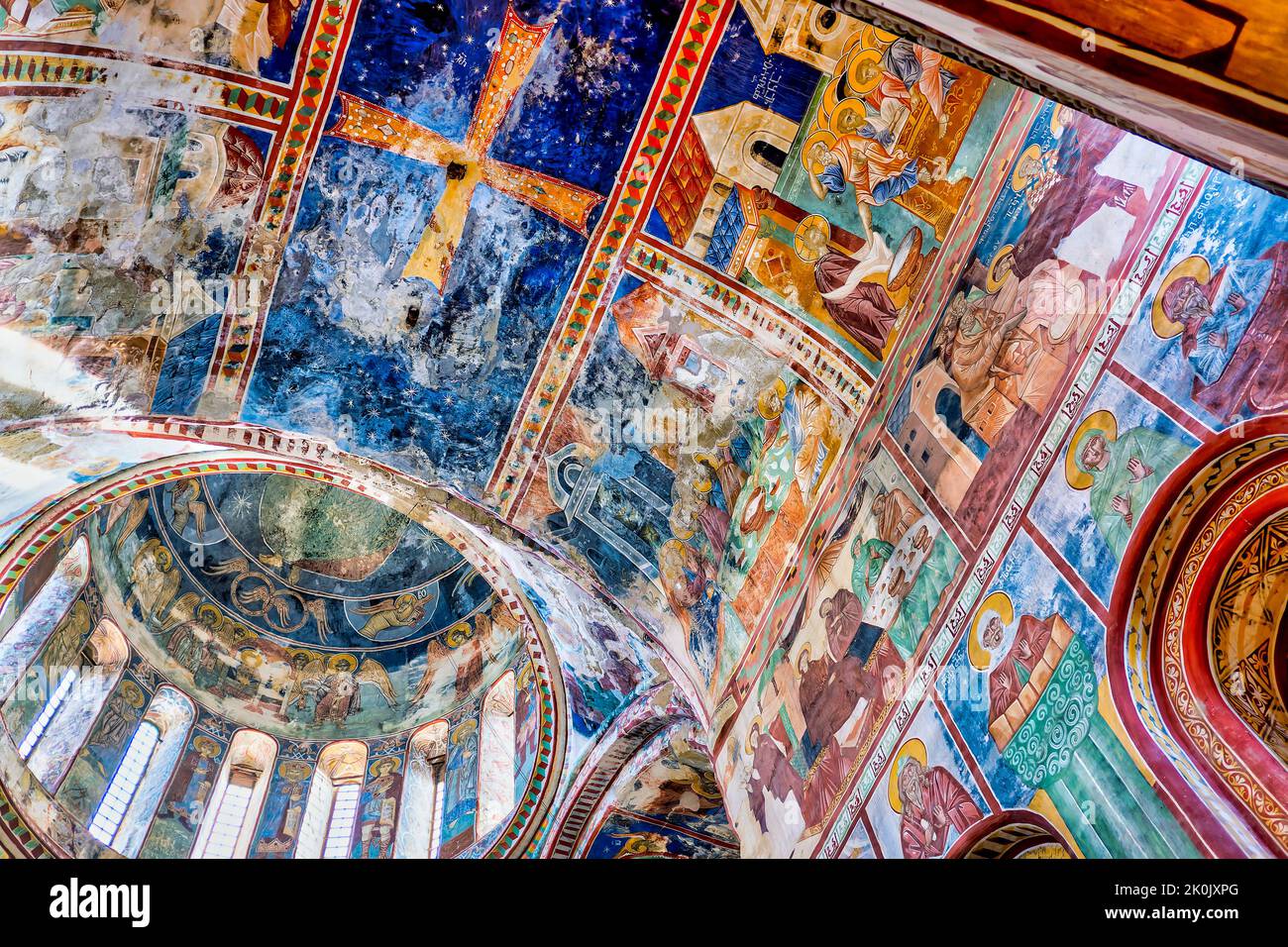 Mural on the wall of the Church of Virgin Mary the Blessed, Gelati ...