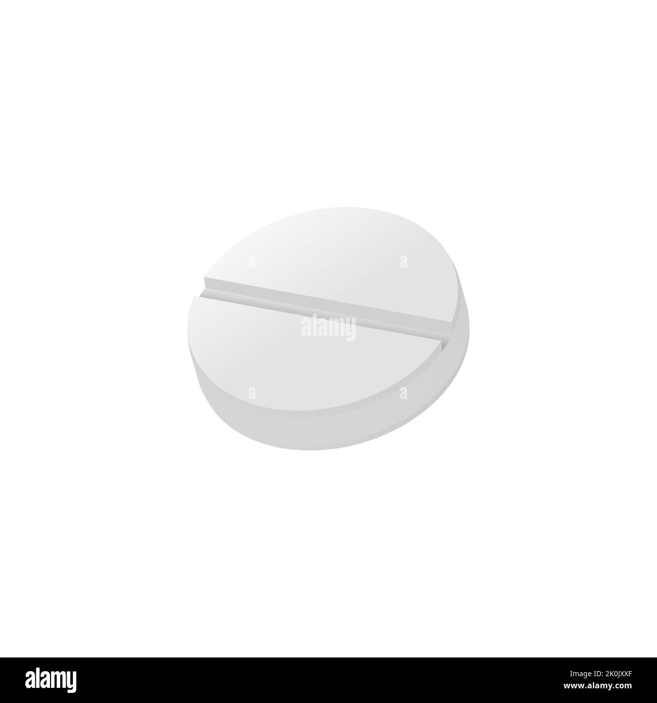 Falling tablet. Round realistic pill. Medicine tablets vitamins and ...