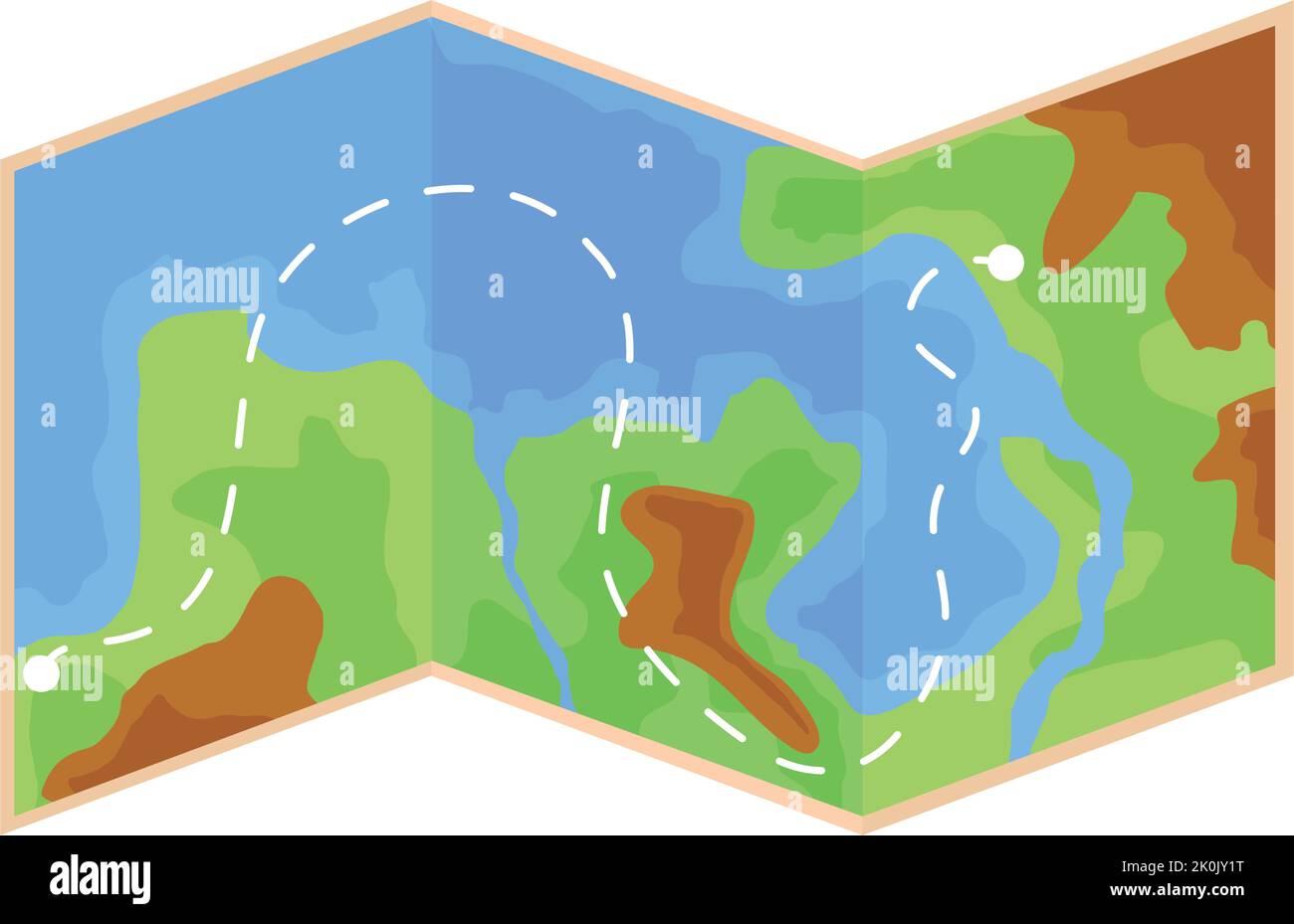 folded map travel Stock Vector Image & Art - Alamy