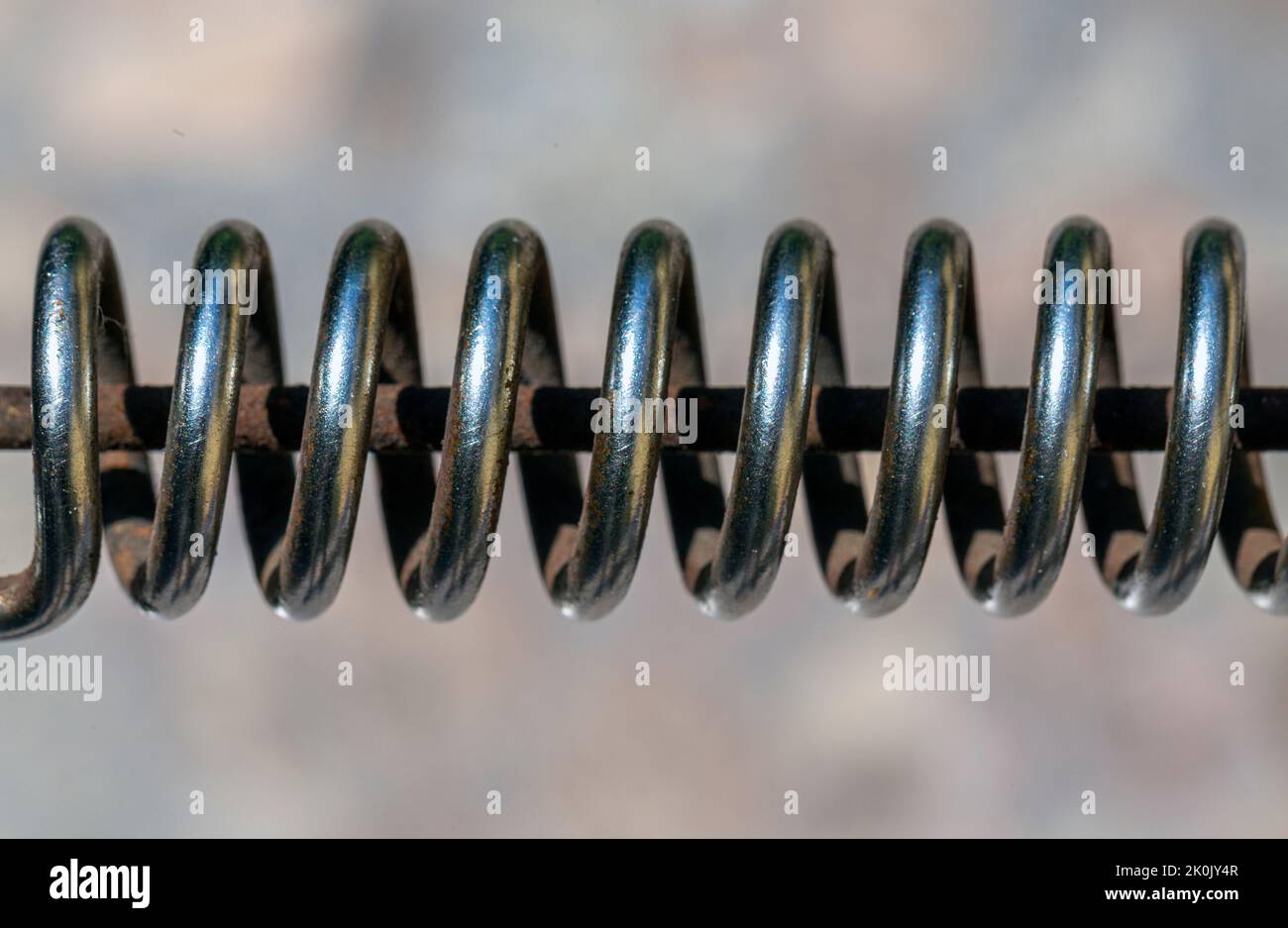 macro photo of metal spring, ideal for background or texture Stock ...