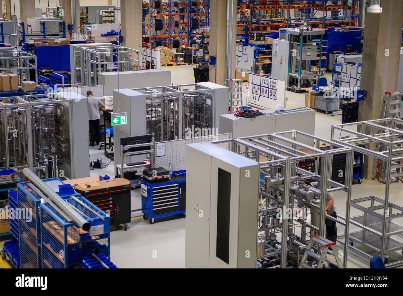 Barleben, Germany. 12th Sep, 2022. Fuel cell system test stands are ...