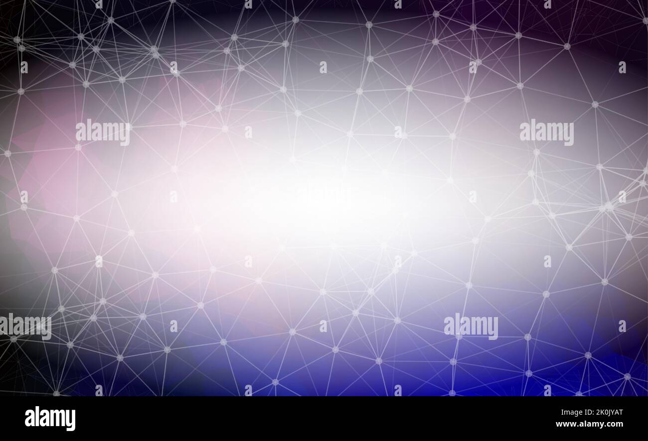 Abstract Dark Purple Polygonal Space Background with Connecting Dots ...