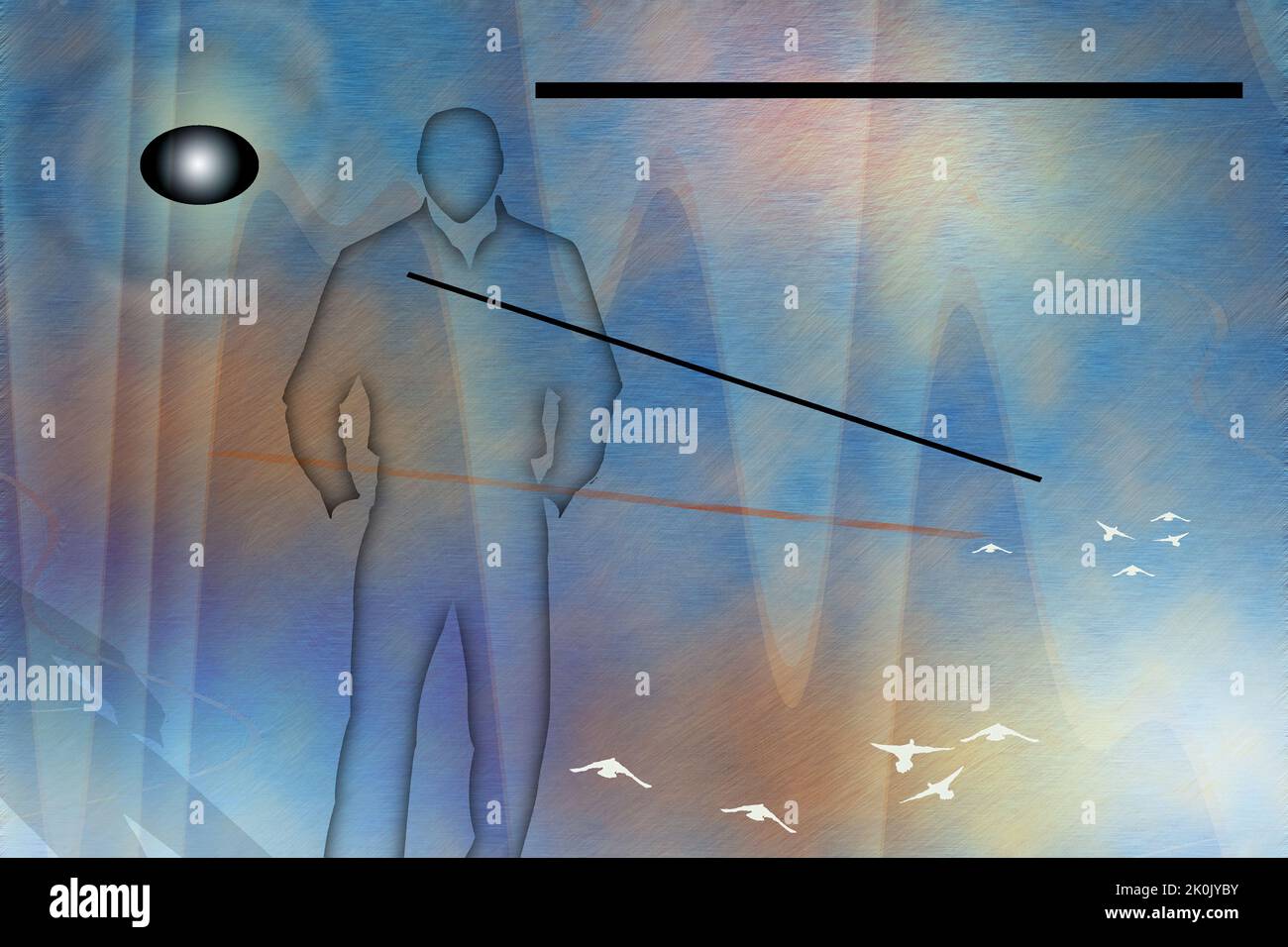 Abstract with invisible man. 3D rendering Stock Photo - Alamy