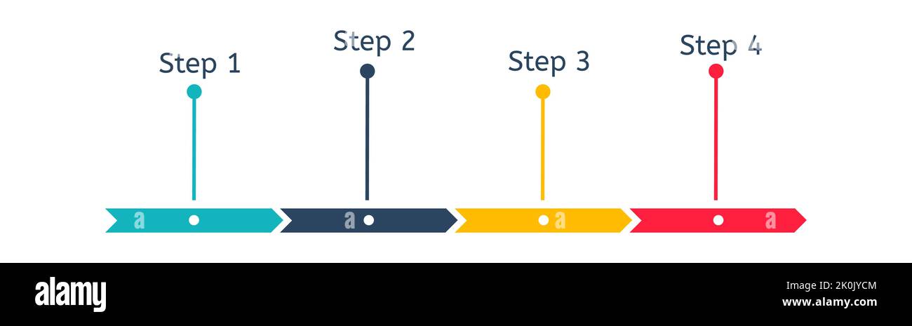 Infographic elements. Diagram progress bar. Flat vector process ...