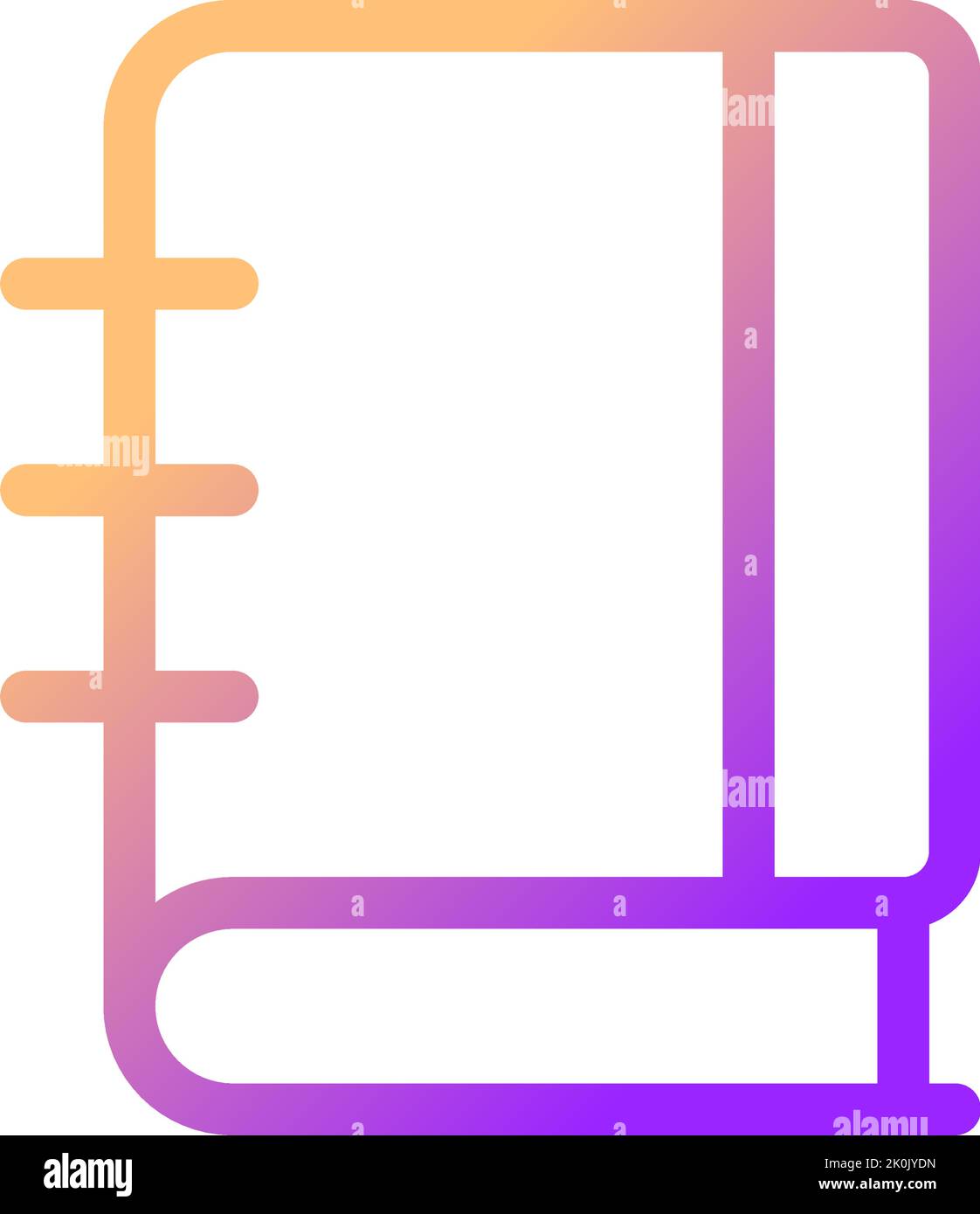 School notebook pixel perfect gradient linear ui icon Stock Vector ...
