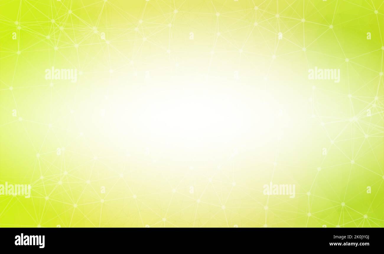 Abstract Green Polygonal Space Background with Connecting Dots and Lines. Connection structure ...