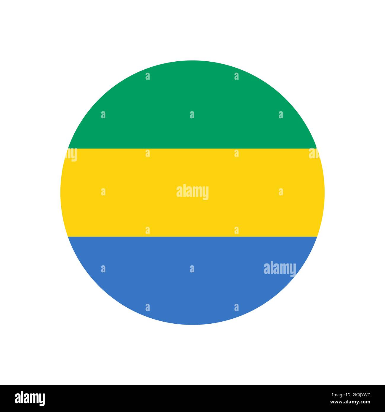 Gabon vector flag circle on white background Stock Vector Image & Art ...
