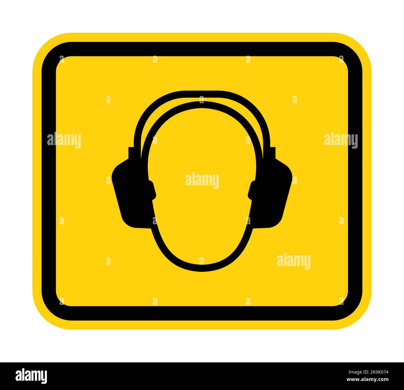 Hearing Protection Symbol Floor Sign Stock Vector Image & Art - Alamy