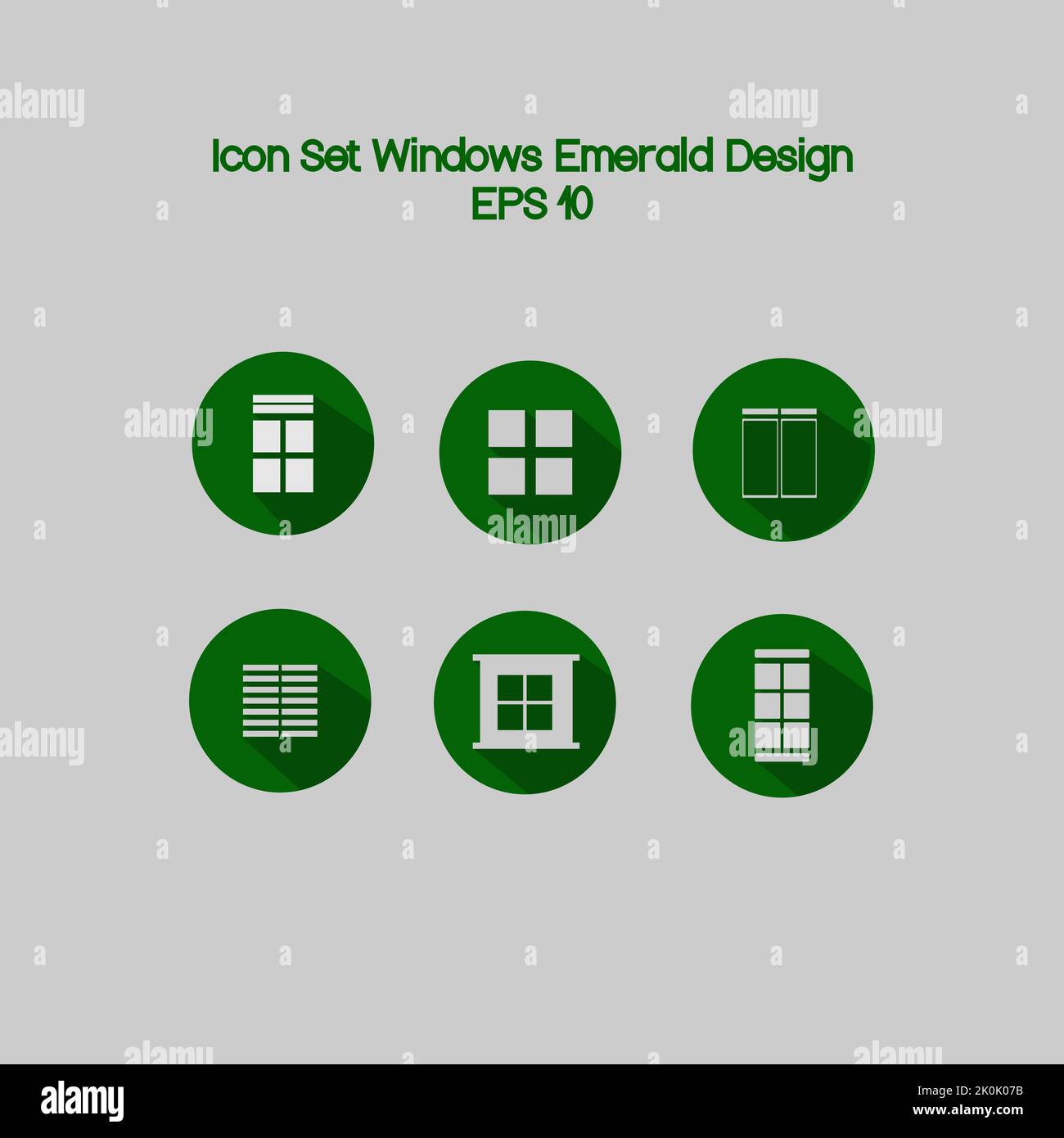A vector illustration of a set of windows in different shapes Stock ...