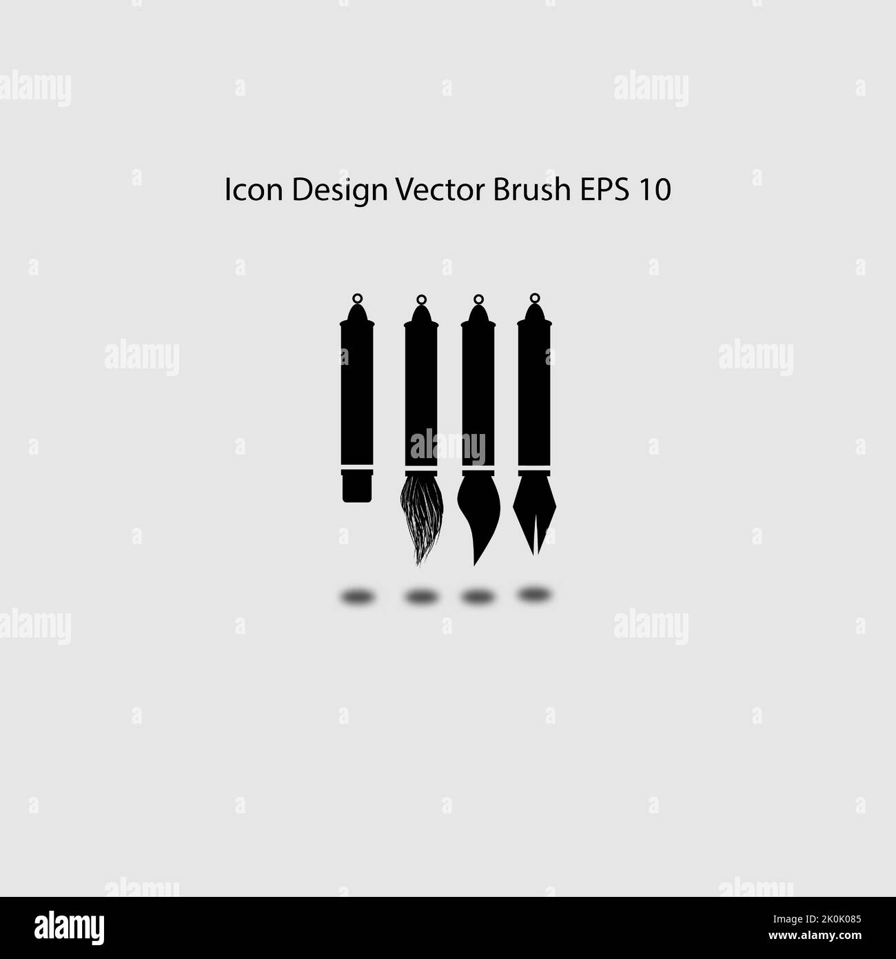 A vector illustration of icons of design brushes Stock Vector Image ...