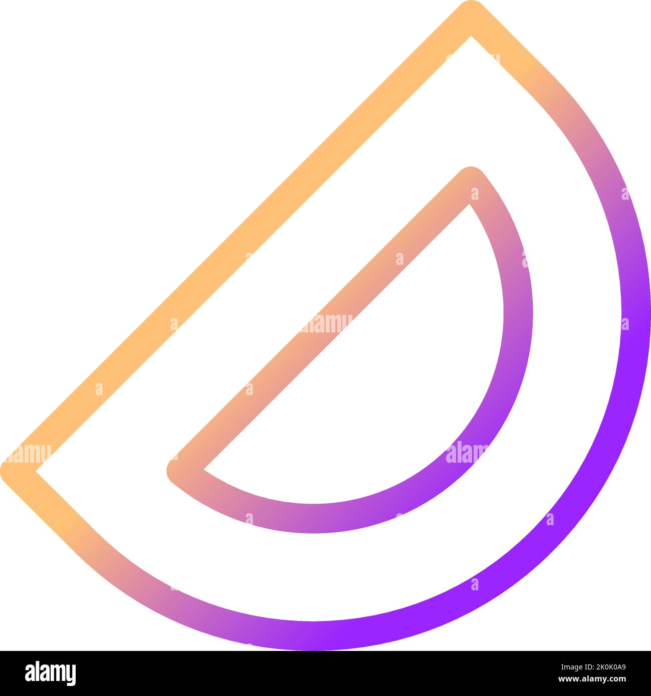 Protractor pixel perfect gradient linear ui icon Stock Vector Image & Art - Alamy