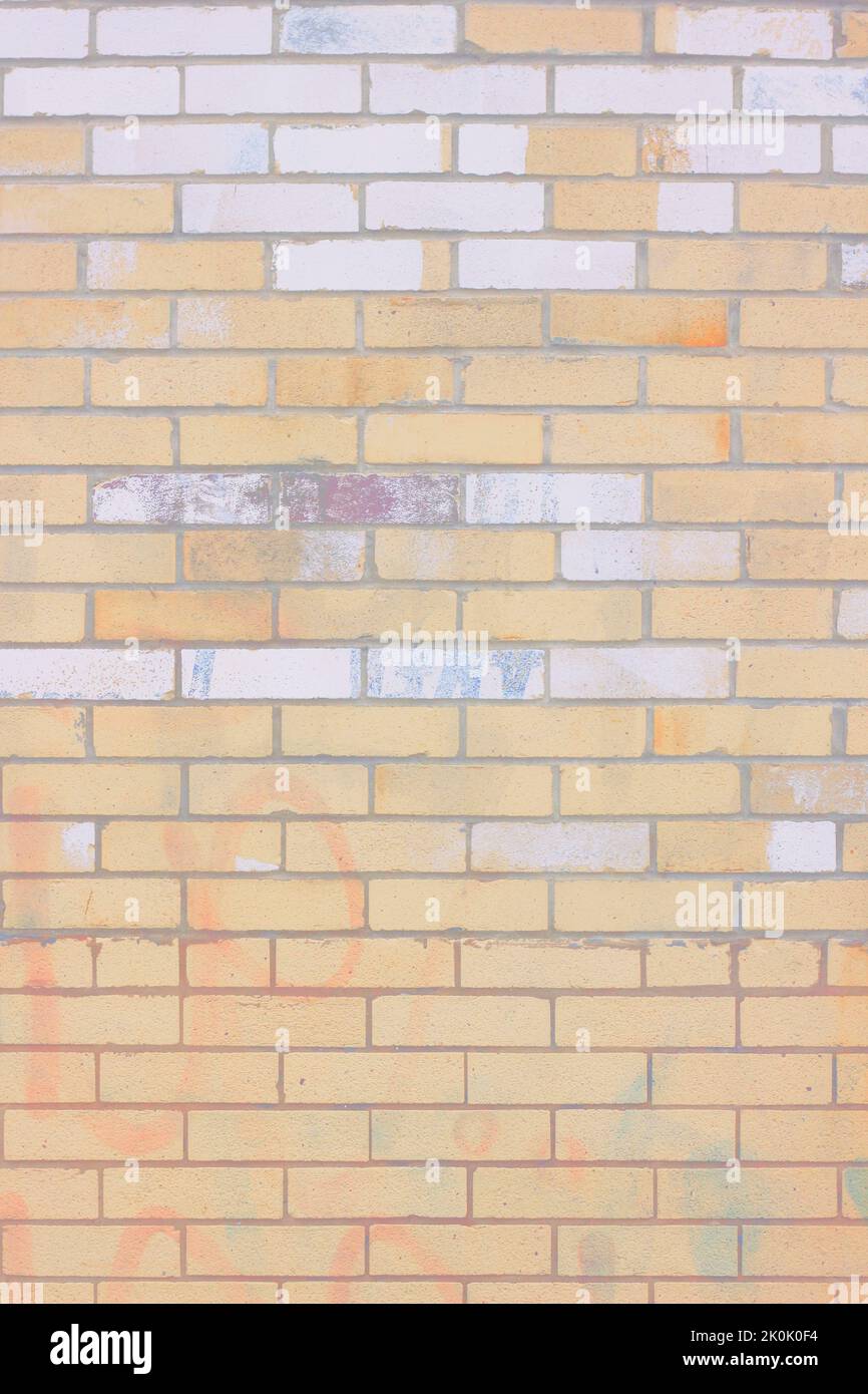Typical common weathered brick wall in a faded background illustration ...