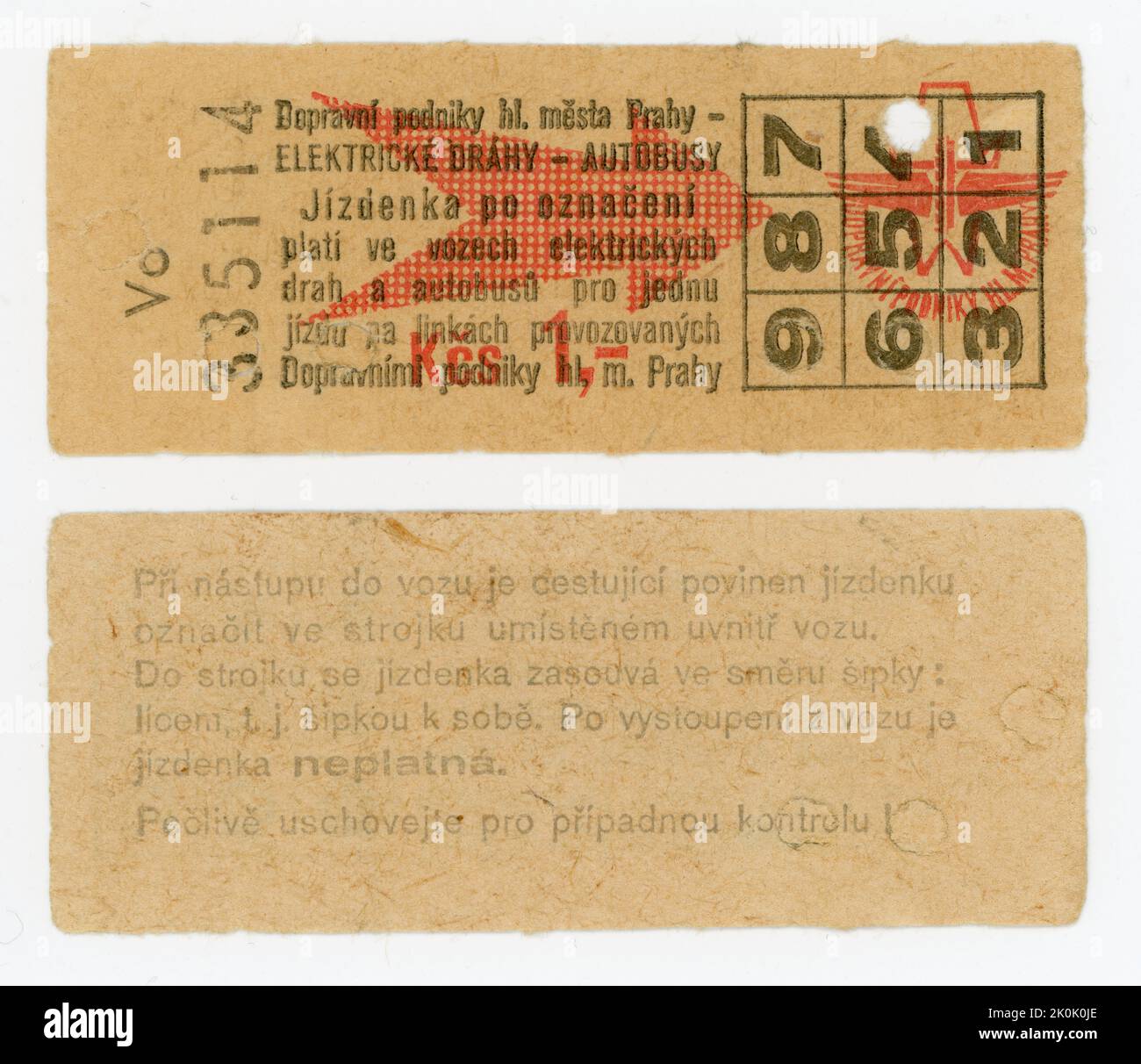 Public transport ticket Stock Photo - Alamy