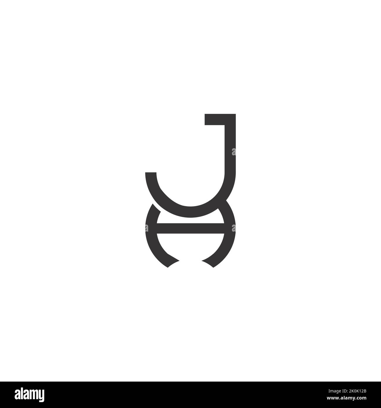 Hj Jh H And J Abstract Initial Monogram Letter Alphabet Logo Design