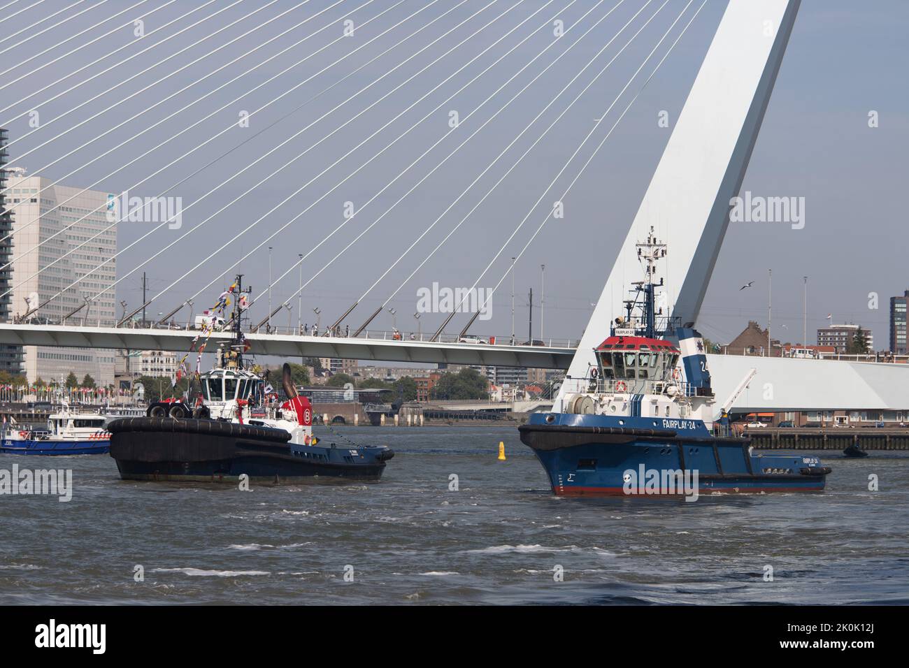 Tug boats in the harbor of Rotterdam, the Netherland Stock Photo - Alamy