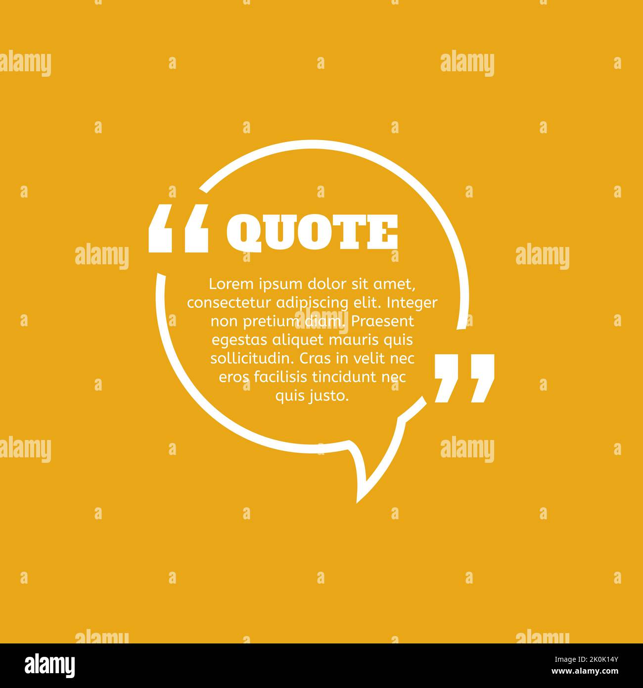 Talk bubble quotation frame. Quote card creative template. Vector ...