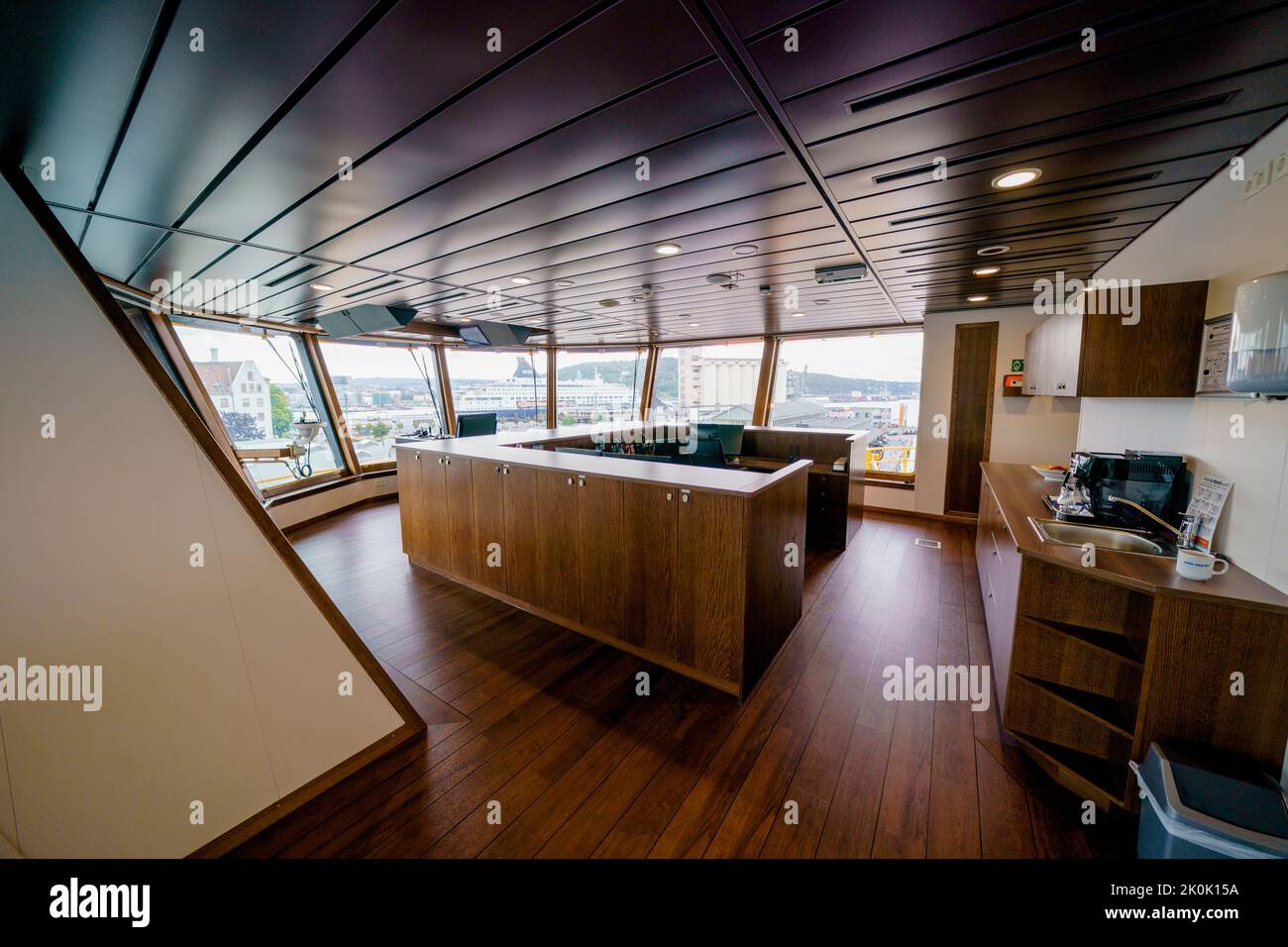 Oslo 20220912.The bridge on board the Norwegian offshore wind ship ...