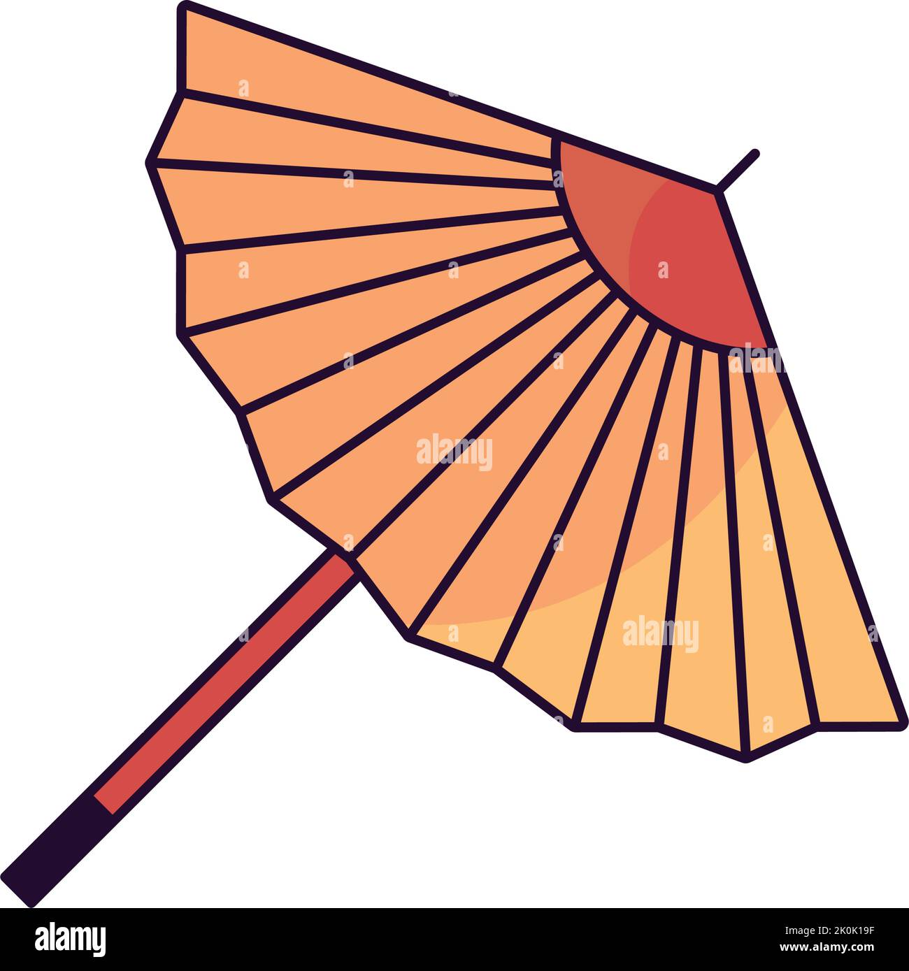 Oriental umbrella isolated on Stock Vector Images - Alamy