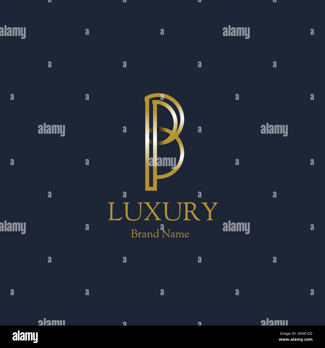 An elegant vector of a logo idea design with letter B for luxury brands ...