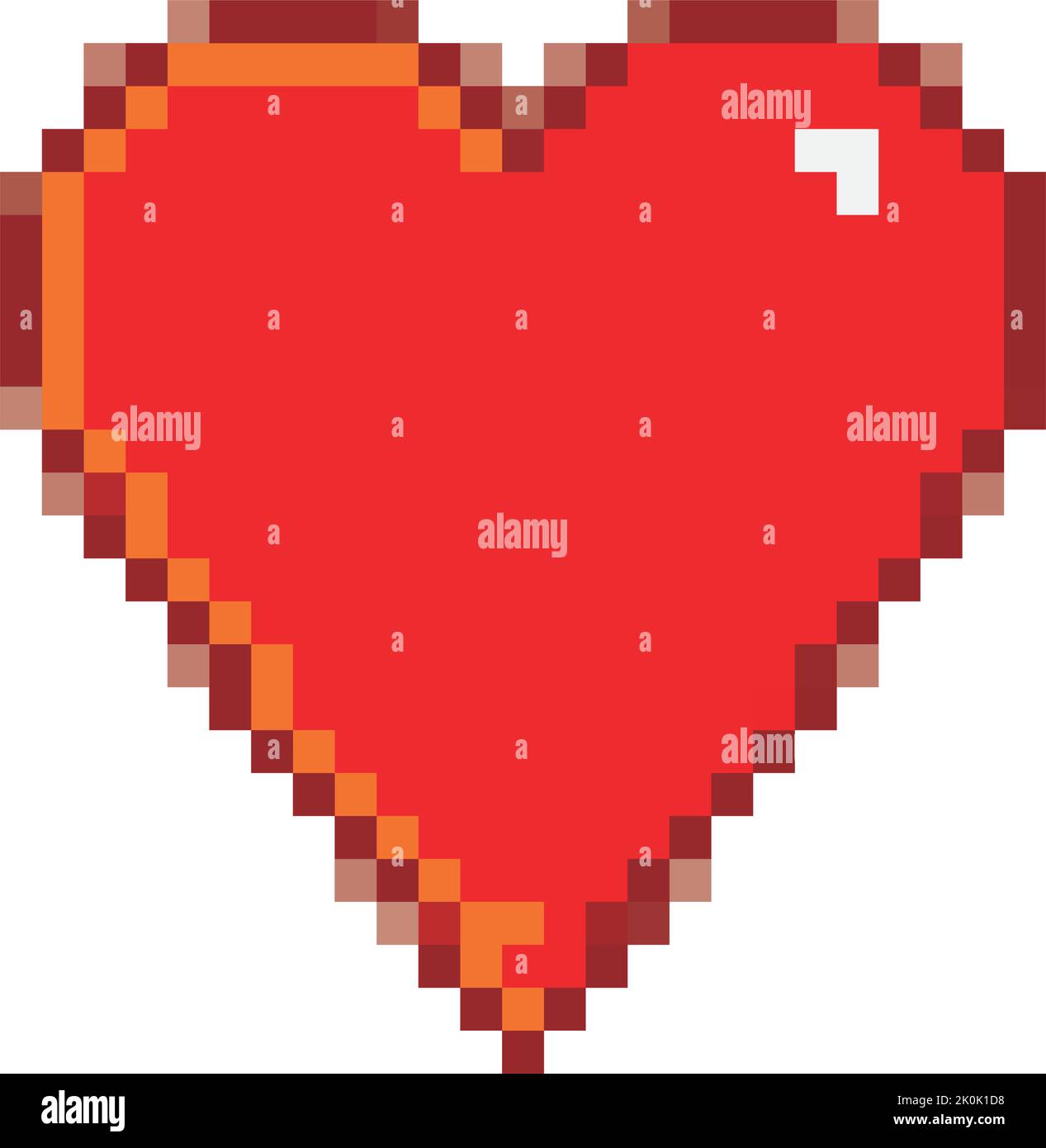 pixel heart icon Stock Vector Image & Art - Alamy