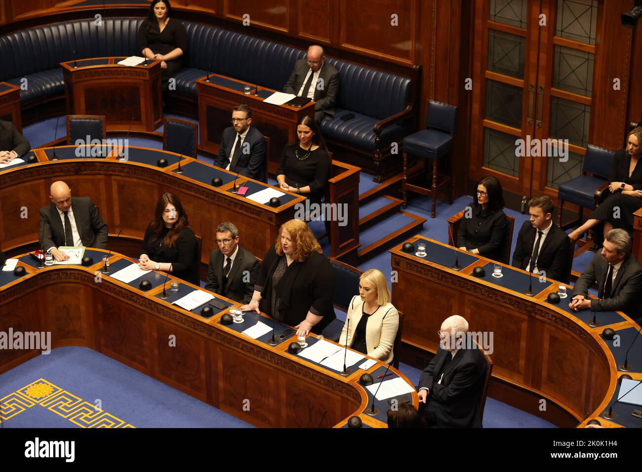 Alliance Party Leader Naomi Long giving a tribute in the Northern ...