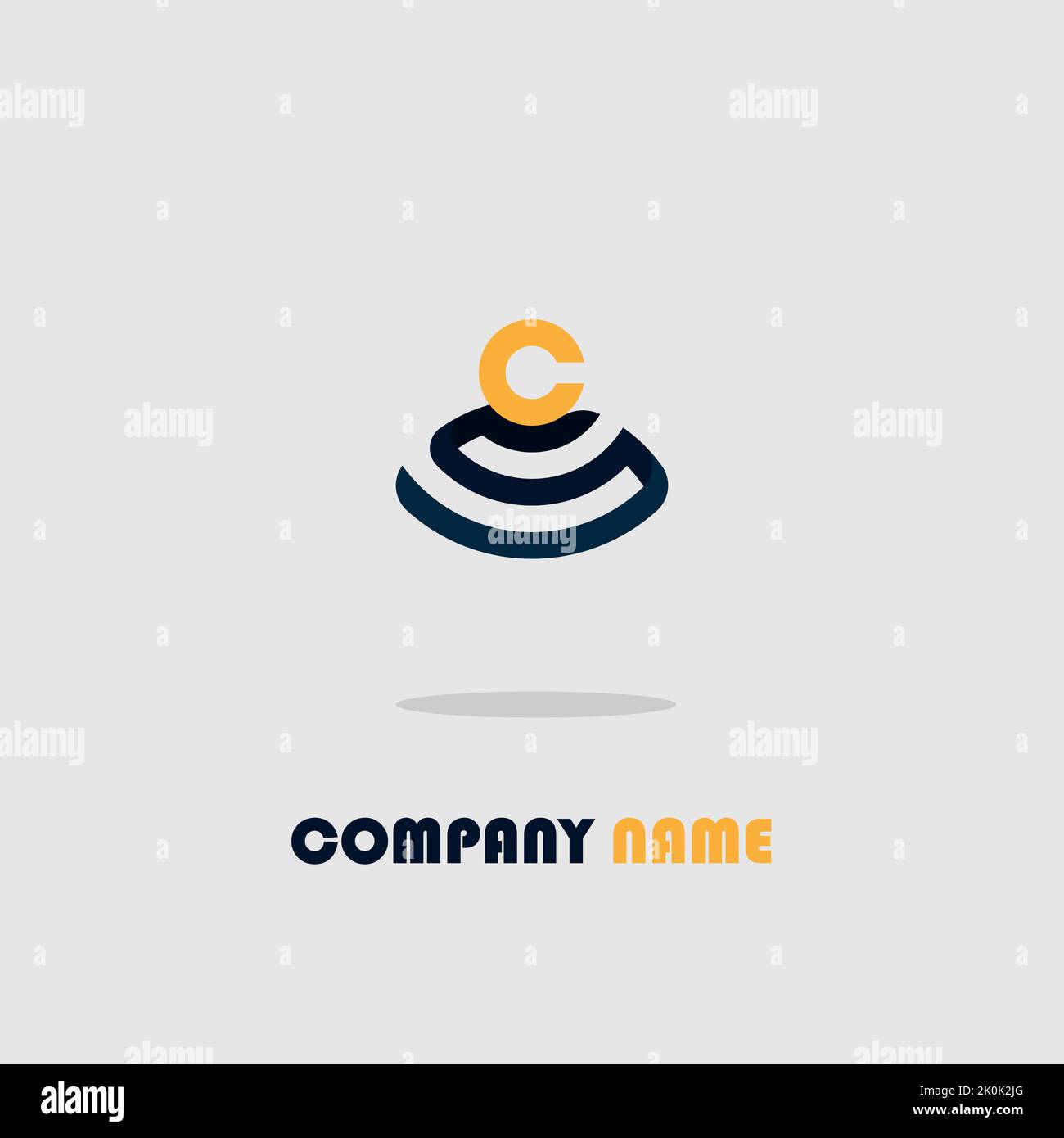 A creative logo for a company with its name and letter C Stock Vector ...