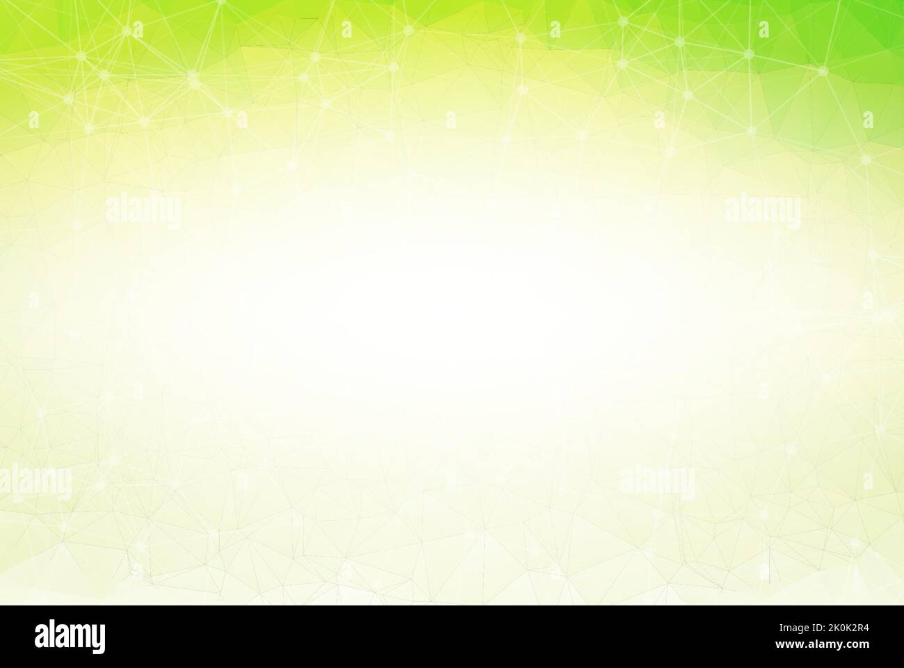 Abstract Green Polygonal Space Background with Connecting Dots and Lines. Connection structure ...