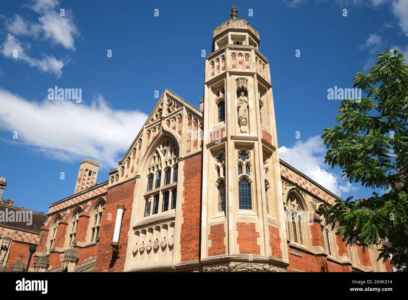 A red brick designed old building across from St John's college. In ...